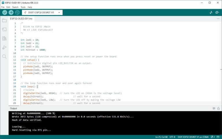 Esp32 In Blink Program V Arduino Ide 2 0 3dsvet Eu Arduino Spletna Trgovina Spletna Trgovina
